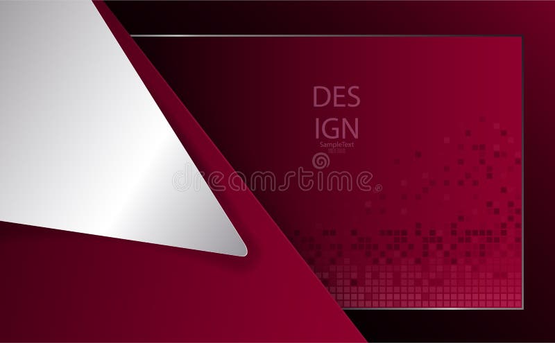 Abstract Geometric Red Textural Design with Large White Corner Stock ...