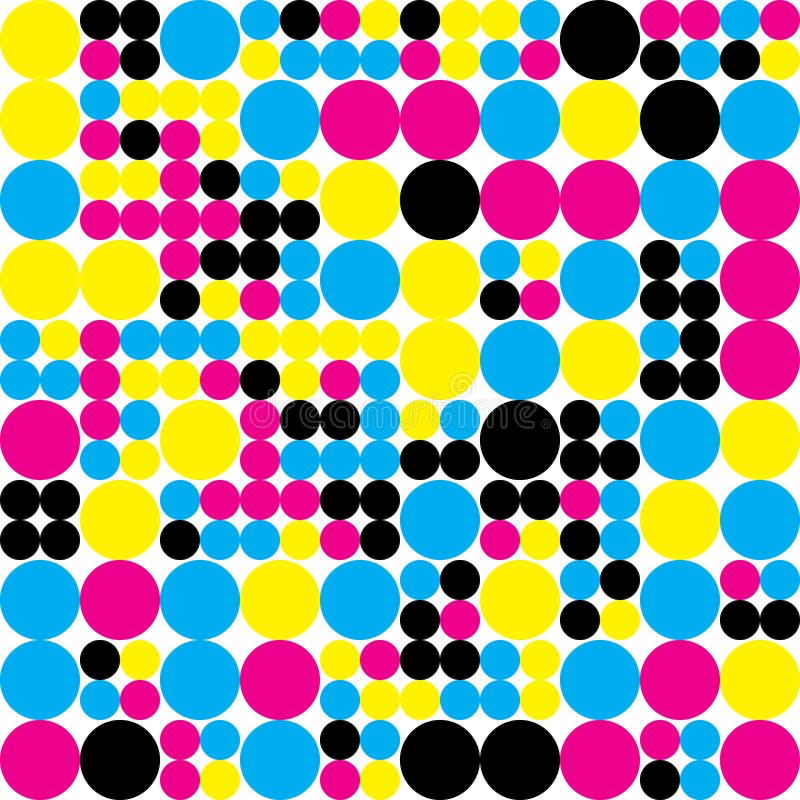 Abstract Dotted CMYK Background Pattern Stock Vector - Illustration of ...