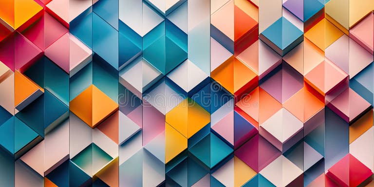 Abstract Geometric Rhombus Background, Dynamic Geometric Rhombus ...