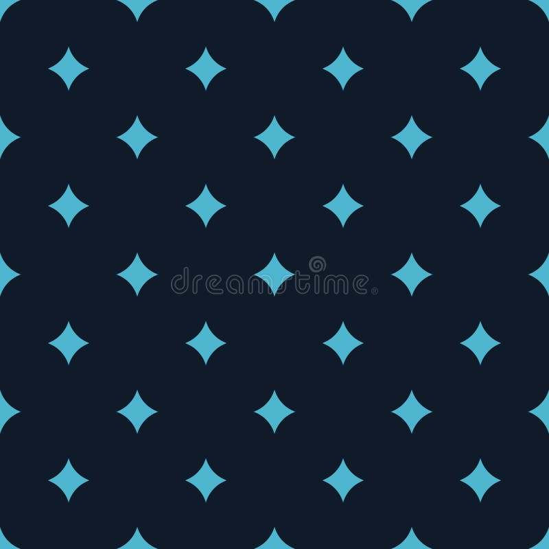 Abstract Geometric Rhombus Star Seamless Pattern. Blue Classic Pattern ...