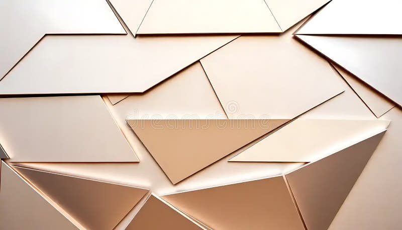 Abstract Geometric Rose Gold Triangular Pattern Stock Illustration ...