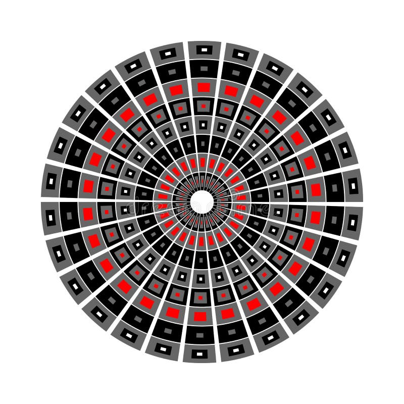 Abstract Geometric Rotation Circle Pattern. Stock Vector - Illustration ...