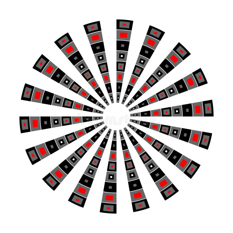 Circle Geometric Rotation Pattern. Stock Vector - Illustration of ...