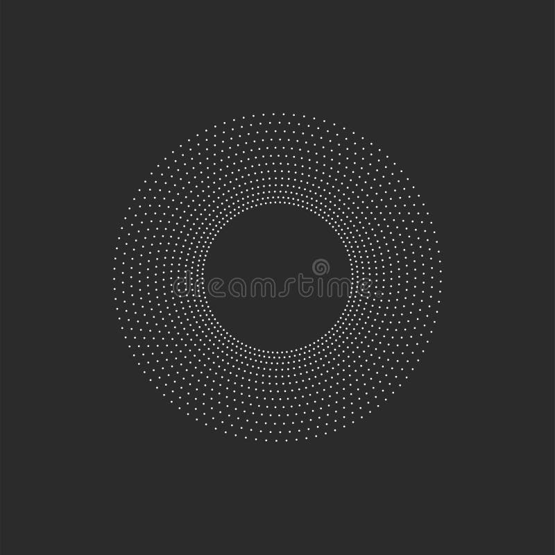 Abstract Geometric Round Frame with Dots Stock Vector - Illustration of ...