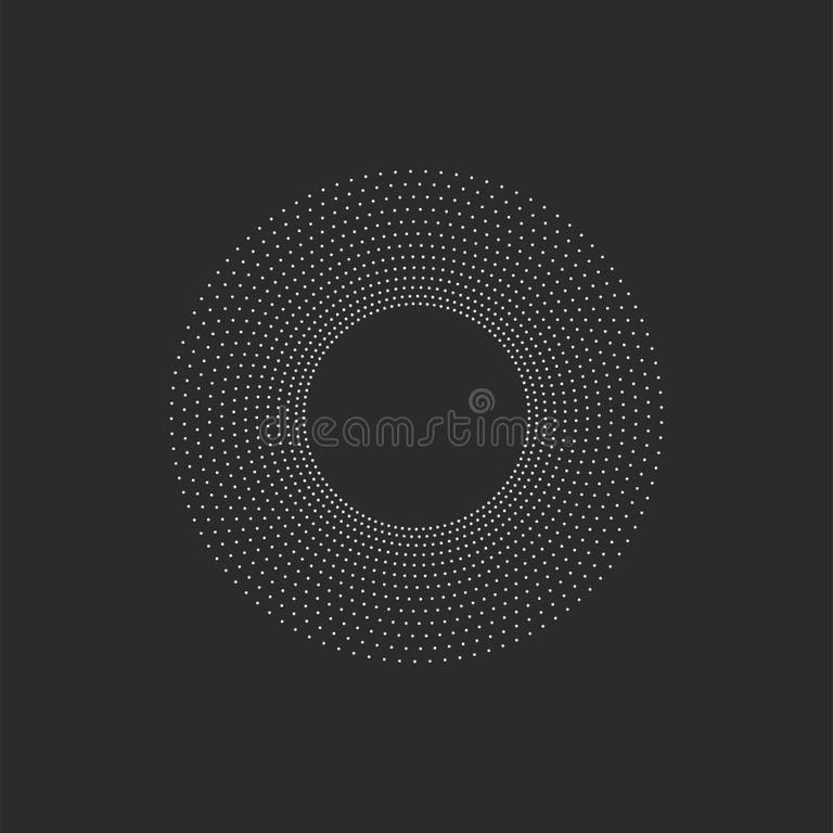 Abstract Geometric Round Frame with Dots Stock Vector - Illustration of ...