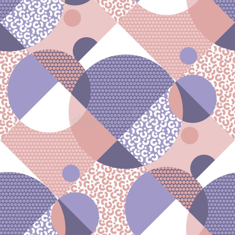 Abstract Geometric 90s Vibes Seamless Pattern Stock Vector ...