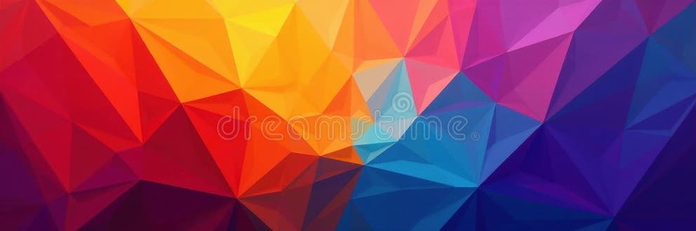 Abstract Geometric Screen; Sharp Angles Vibrant Color Gradients Abstract Element Glowing Stock ...