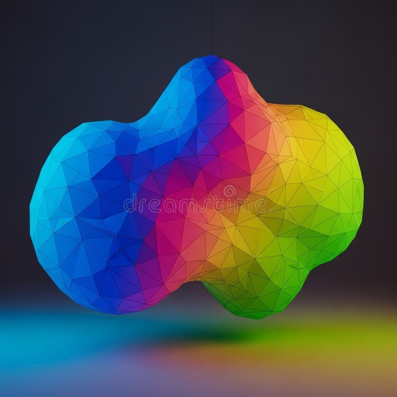 Numerous Interconnected Polygonal Facets Stock Illustrations – 65 ...