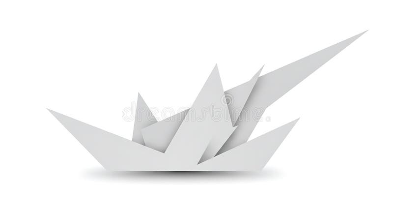 Abstract Geometric Sculpture Featuring Sharp, Angular Shapes Resembling ...