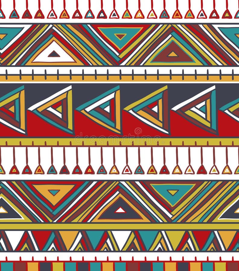 Abstract Geometric Seamless Aztec Pattern Stock Vector - Illustration ...
