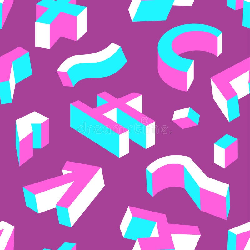 Abstract Geometric Seamless Pattern. Background with Three-dimensional ...