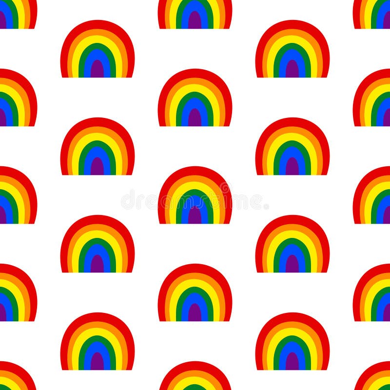 Abstract Geometric Seamless Pattern. Beautiful Pattern with Rainbows in ...