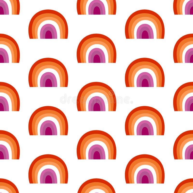 Abstract Geometric Seamless Pattern. Beautiful Pattern with Rainbows in ...