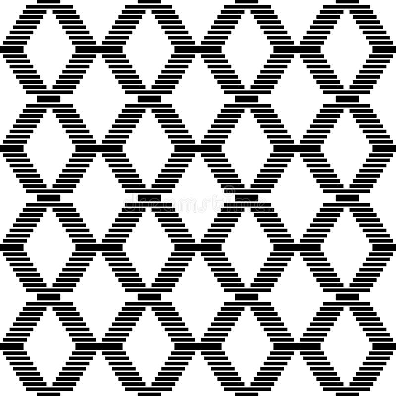 Abstract Black and White Repeated Design Pattern Vector Illustrations ...