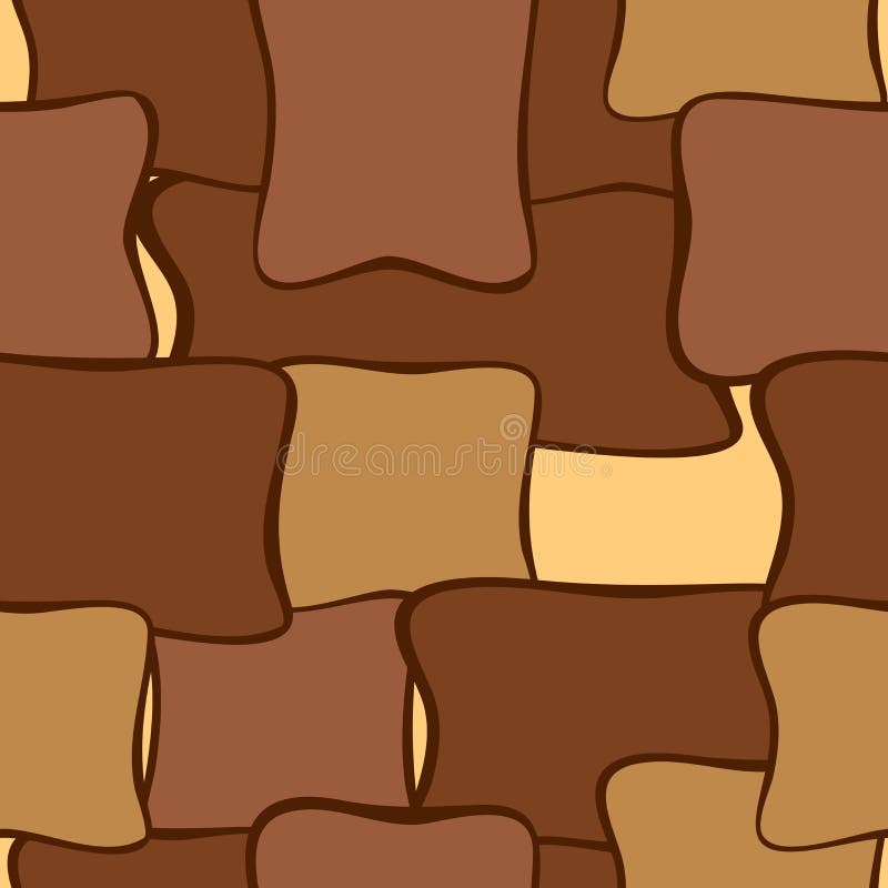 Abstract Geometric Seamless Pattern Brown Shades Stock Vector ...