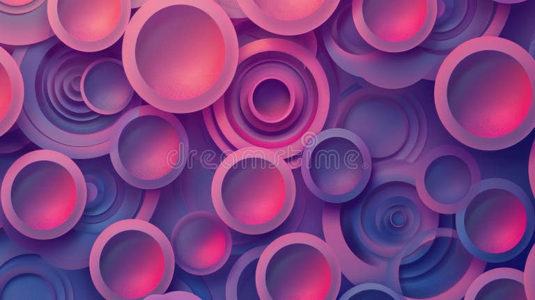 Abstract Geometric Seamless Pattern with Concentric Circles and ...