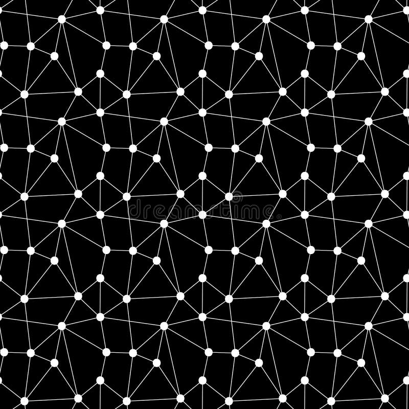 Abstract Geometric Seamless Pattern. Dots and Lines Stock Vector ...