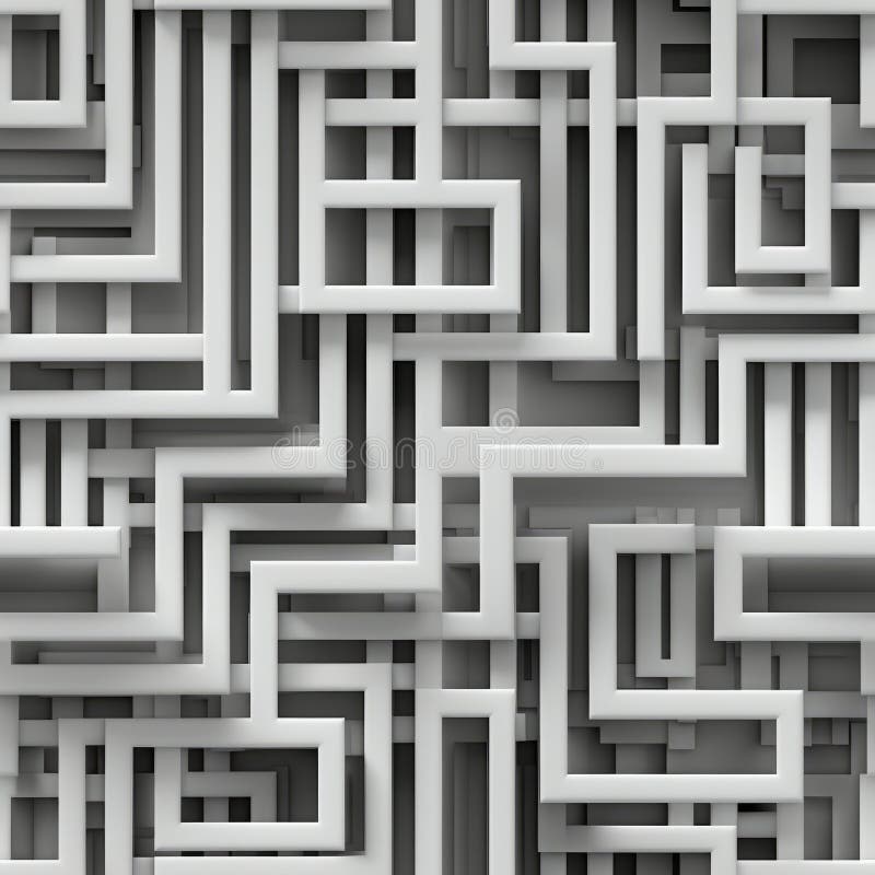 Abstract Geometric Seamless Pattern in Elegant White Tones for ...