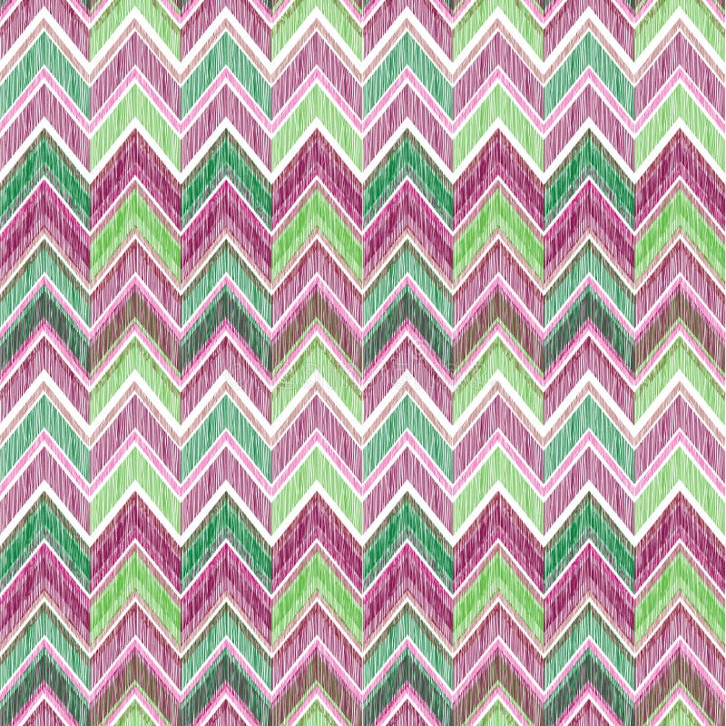 Abstract Geometric Seamless Pattern. Fabric Doodle Zig Zag Line Stock ...