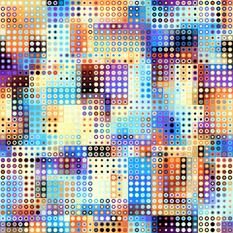 Seamless Geometric Vector Pattern. Dots Overlay Style. Abstract ...