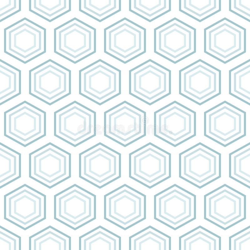 Hexagonal Seamless Pattern with Editable Strokes Stock Vector ...