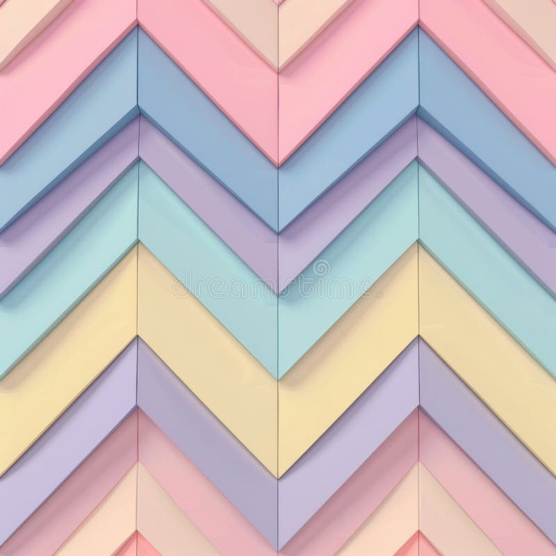 Abstract Geometric Seamless Pattern with Overlapping Chevrons and ...