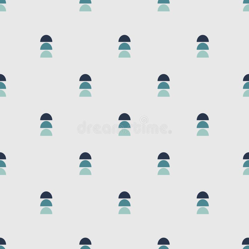 Abstract Geometric Seamless Pattern Overlapping Half Circles. Stock ...