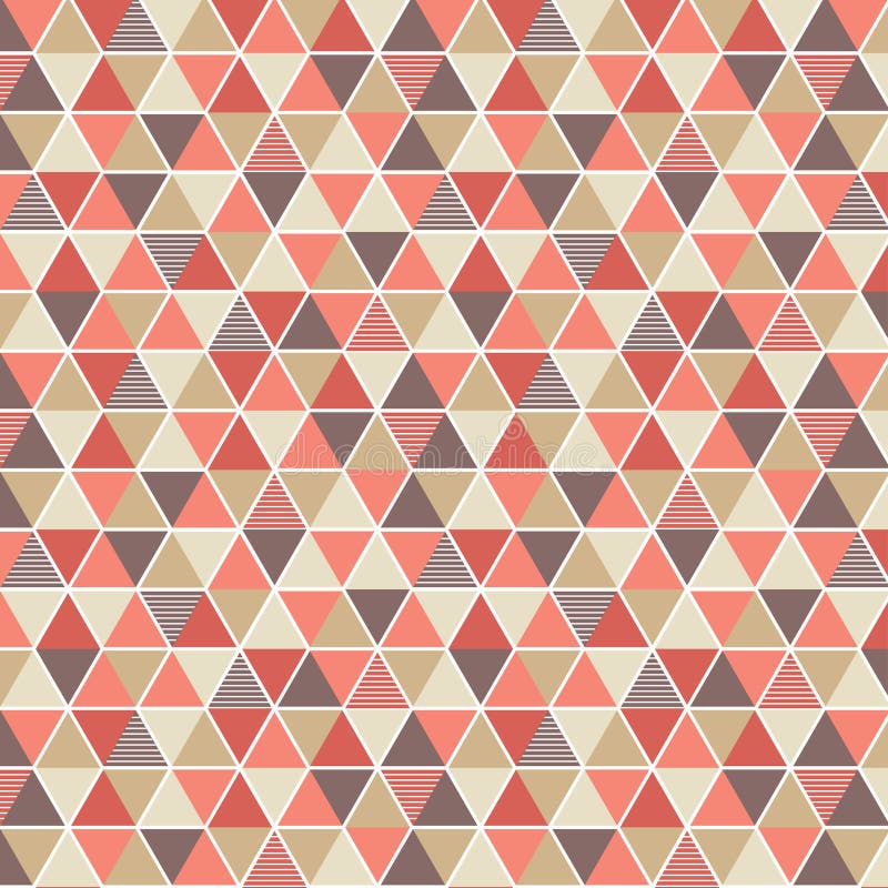 Abstract Geometric Seamless Pattern with Polygon Shapes in Red, Brown ...