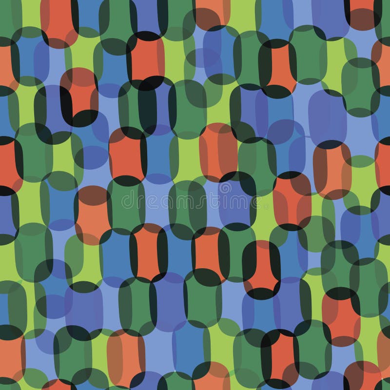 Abstract Geometric Seamless Pattern with Round Shapes. Colorful ...