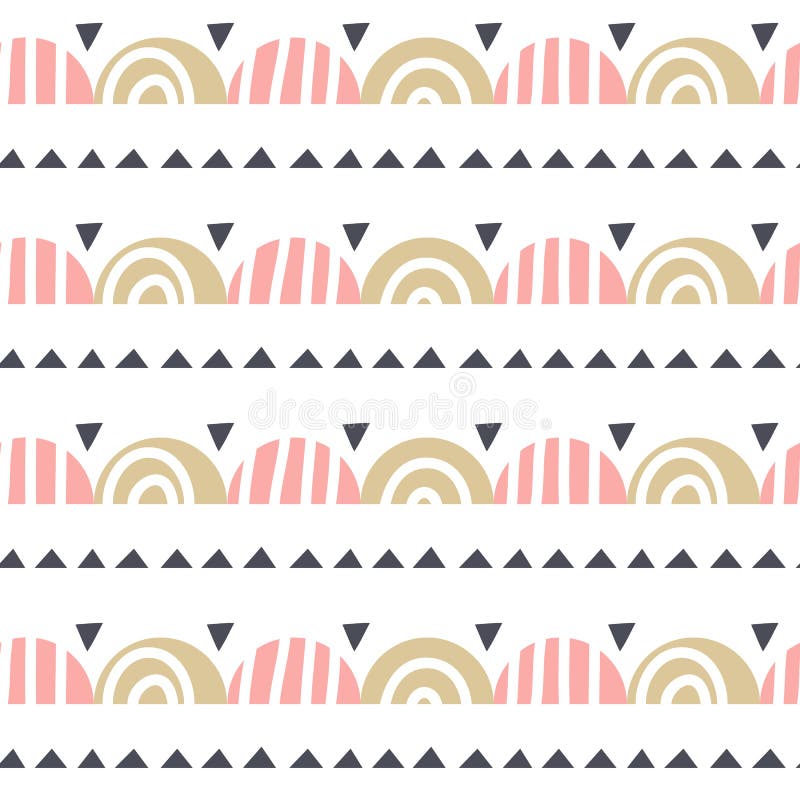 Abstract Geometric Seamless Pattern in Scandinavian Style. Stock Vector ...