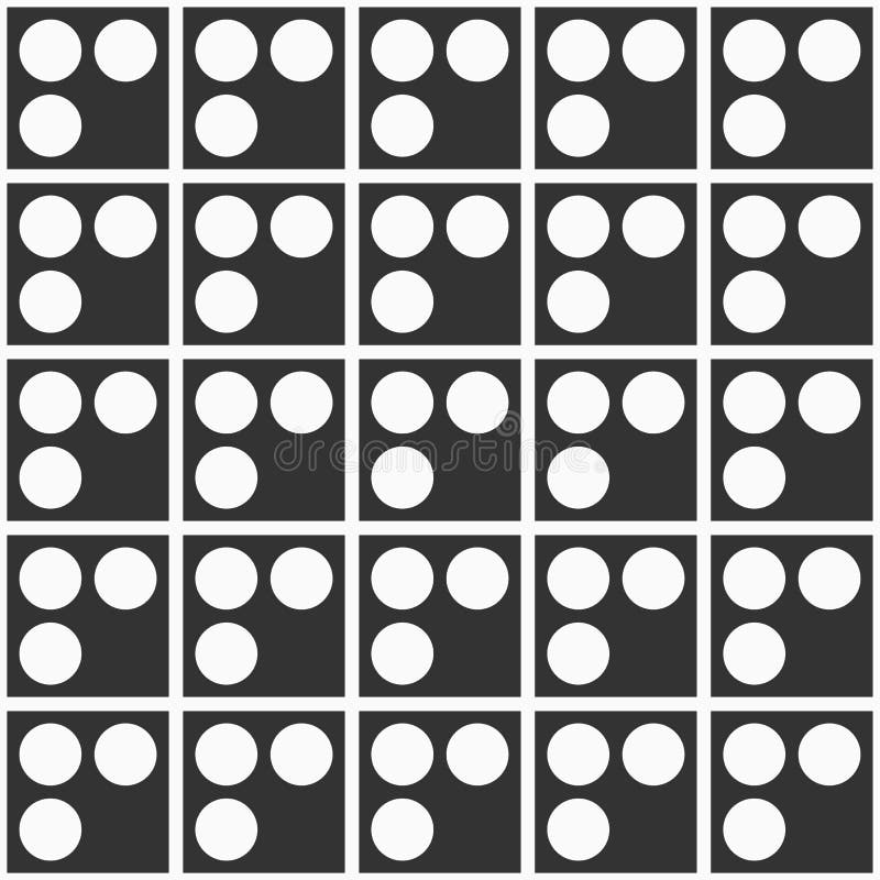 Abstract Geometric Seamless Pattern. Squares with Circles Inside Stock ...