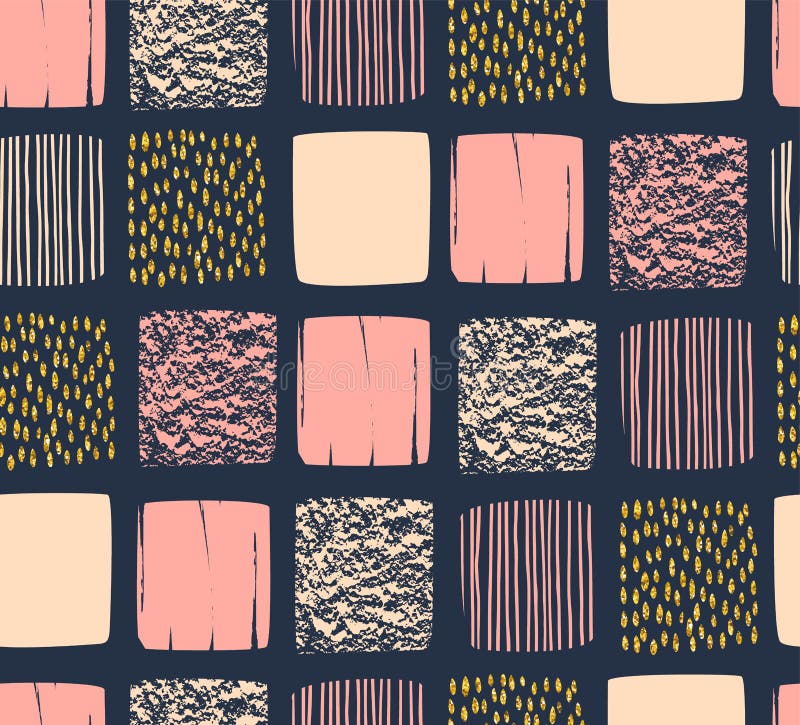 Abstract Geometric Seamless Pattern with Squares. Modern Design Stock ...