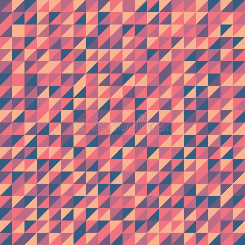 Abstract Geometric Seamless Pattern in Sunset Colors Stock Vector ...