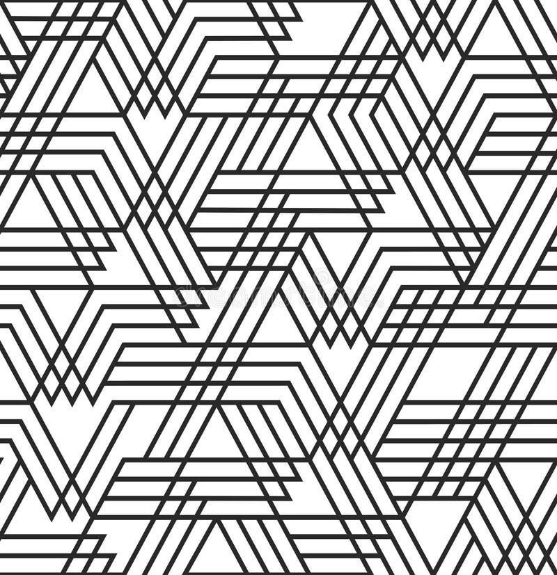 Abstract Geometric Seamless Pattern Vector Hexagonal Triangular