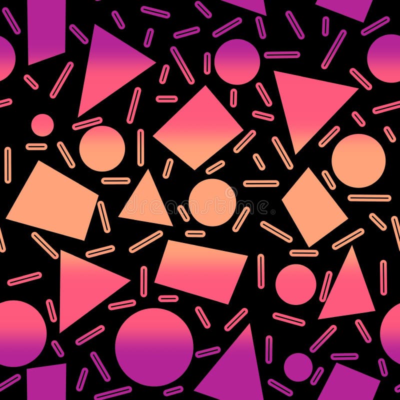 Abstract Geometric Seamless Square and Triangle and Circle Pattern for ...