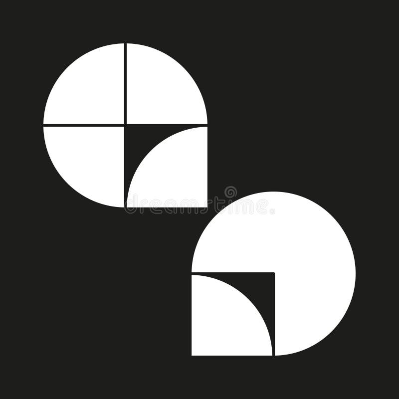 Abstract Geometric Semi Circle Shapes Stock Vector - Illustration of ...