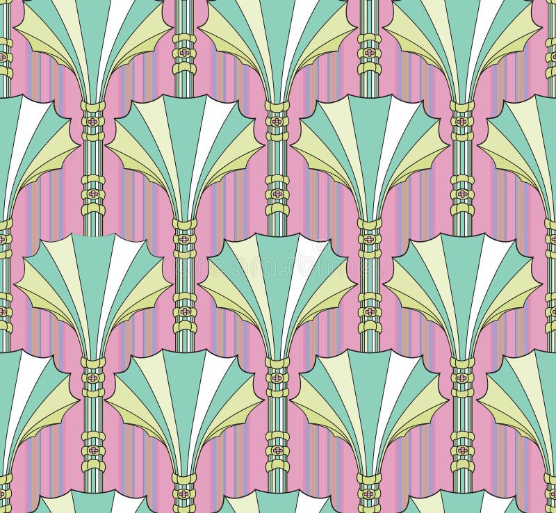 Abstract Architectural Pattern. Ionic Columns Seamless Texture Stock ...