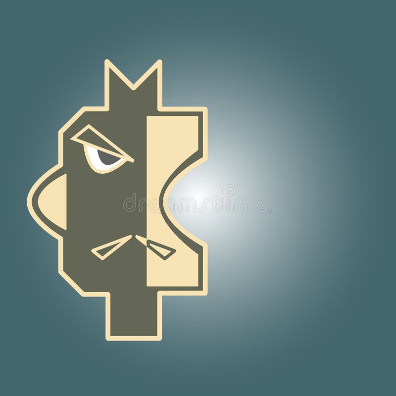 Abstract Geometric, Senior Man Half Face. Stock Vector - Illustration ...