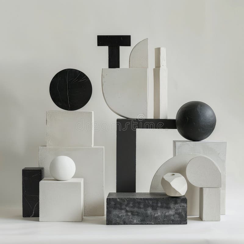 Abstract Geometric Shape Assembly Stock Image - Image of aesthetics ...