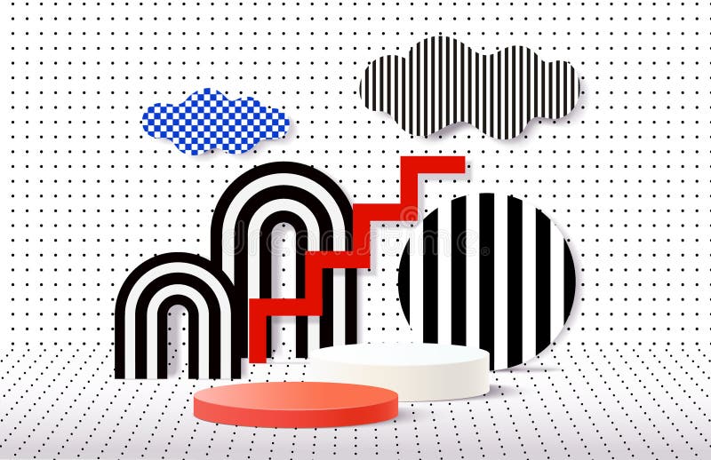 Abstract Geometric Shape Background, Modern Minimalist Mock Up for Podium Display or Showcase ...