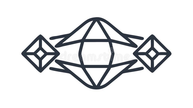 Abstract Geometric Shape with Connected Lines Network Graphic , Vector ...