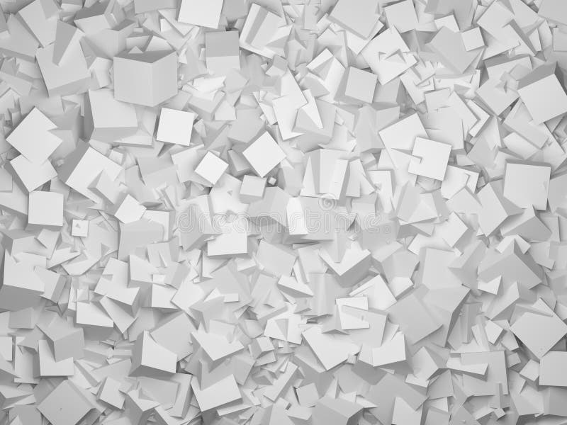 Abstract Geometric Shape from 3d Grey Cubes Stock Illustration ...