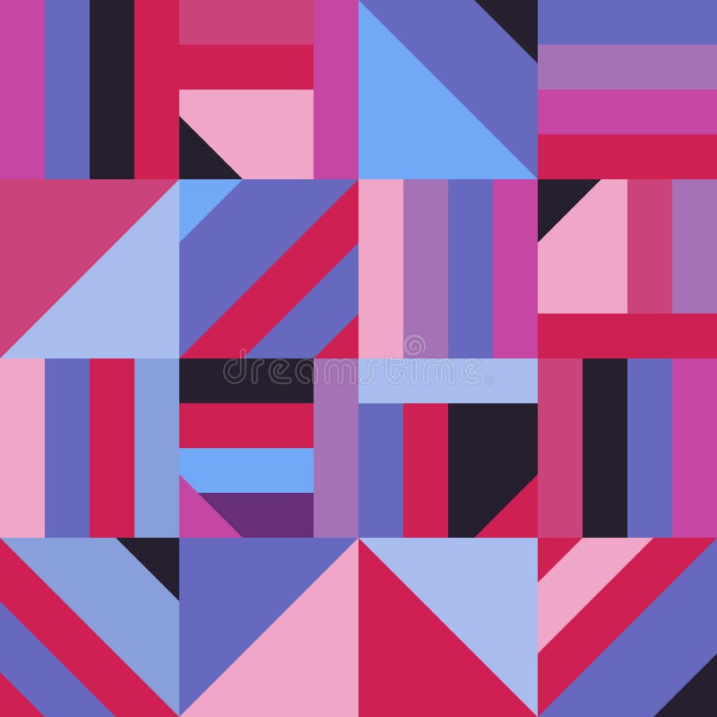 Abstract Geometric Shape Decoration Seamless Pattern. Modern Mosaic ...