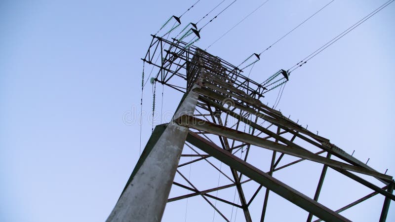 Abstract Geometric Shape of Electric Tower Pyramid. High Voltage Power ...