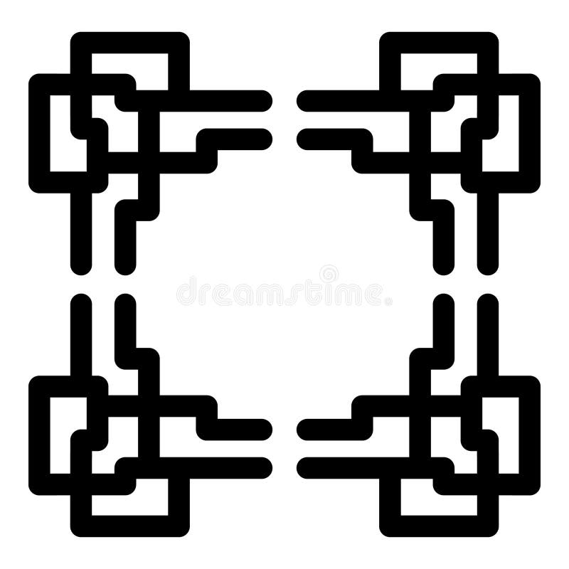 Abstract Geometric Shape Forming Modern Square Frame Stock Vector ...