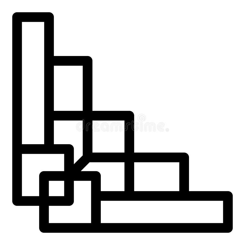 Abstract Geometric Shape Forming a Staircase Going Upwards Stock Vector ...