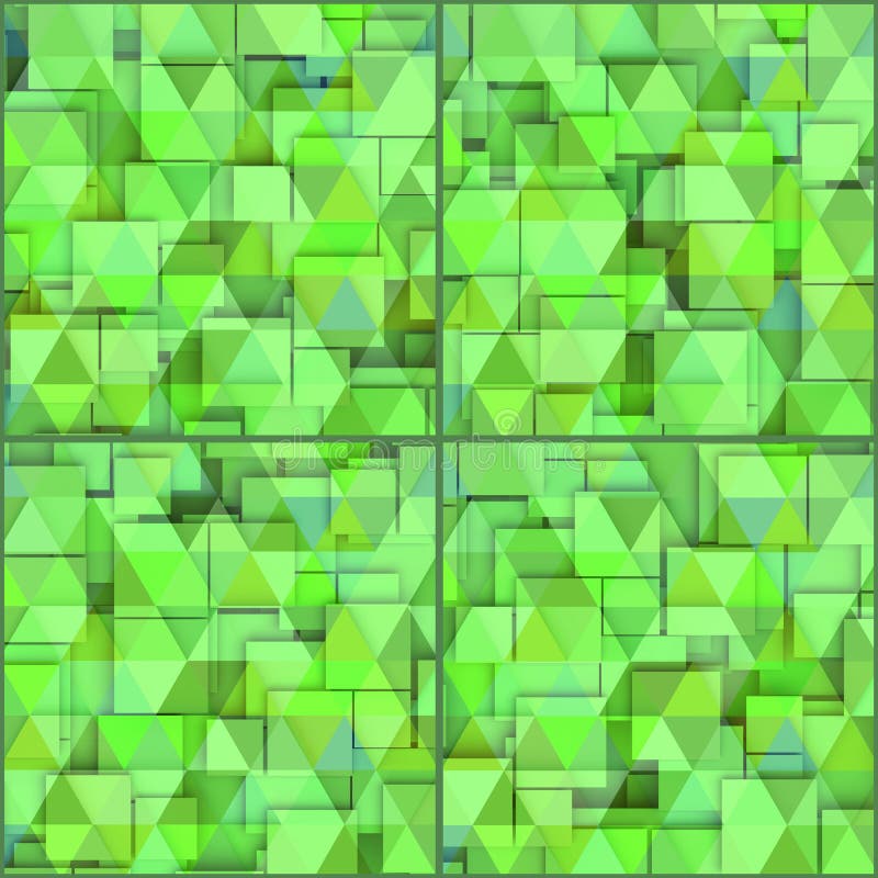 Abstract Geometric Shape from Green Cubes Stock Illustration ...