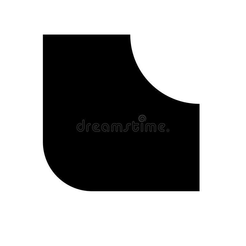 Abstract Geometric Shape, Icon with Corner Effect Stock Vector ...