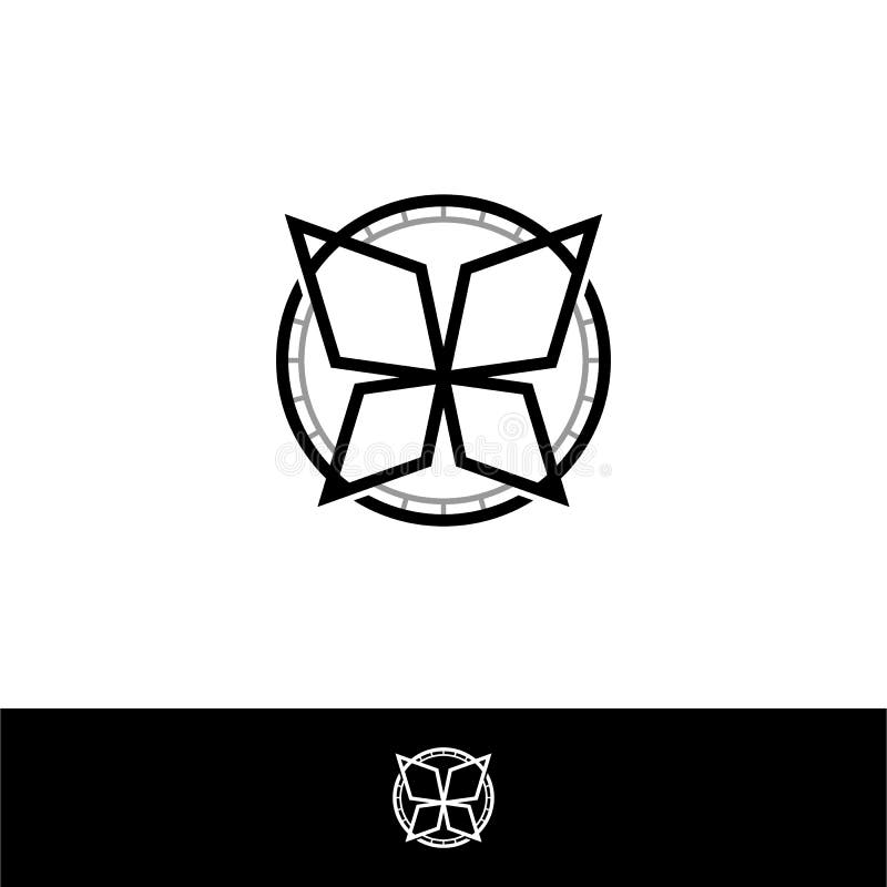 Abstract Geometric Shape Inside Circle Frame Vector Stock Vector ...