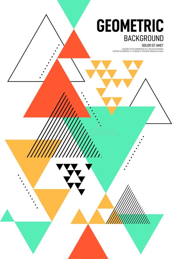 Abstract Geometric Shape Layout Poster Design Template Background Stock ...
